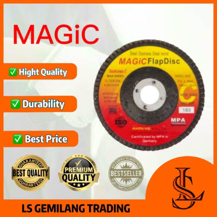 LS GEMILANG BISON #FULL SIZE# original MAGIC FLAP DISC 4'' FLAP DISC ...