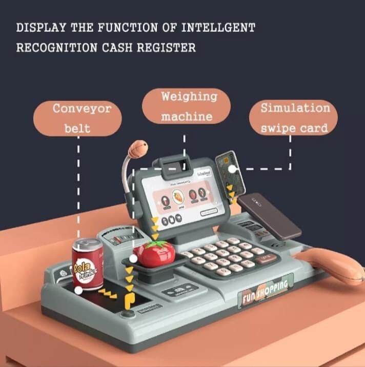 Kids Supermarket Store Toys Cash Register Fruits Vegetables Ice cream ...