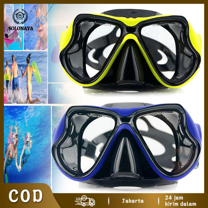 Kacamata Selam Scuba Diving Tempered Glass Mask Diving / Alat Selam ...