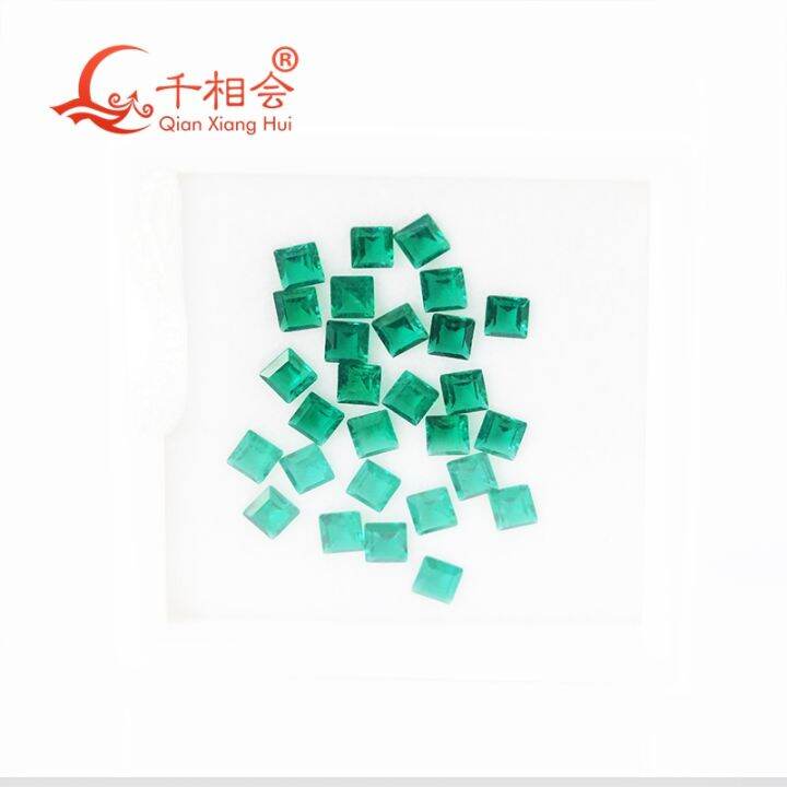 Square Straight Shape Muzo Emerald Colombia Hydrothermal Synthetic ...