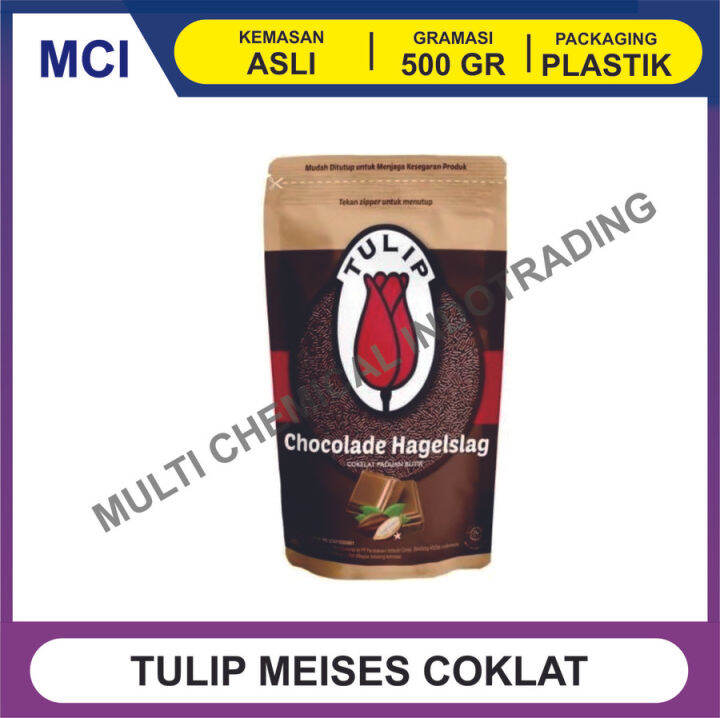 TULIP CHOCOLADE HAGELSLAG 500 GRAM ZIPLOCK / MEISES / MESES / CERES ...