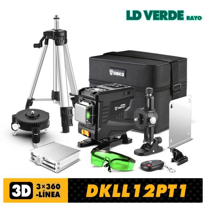 Deko Dkll12pb1 12 Lines 3d Green Laser Level Deko Лазерный Уровень ...