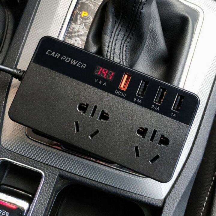 Car Inverter Universal Converter Auto Power Adapter DC 12V-24V To AC ...