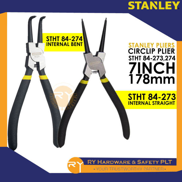 STANLEY PLIERS 84-273,84-274 INTERNAL STARIGHT AND BENT CIRCLIP PLIERS ...