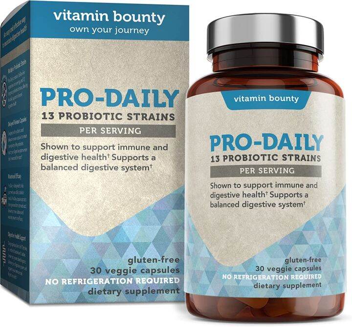 Pro Daily Probiotic + Prebiotic - 13 Strains, Delayed Release Capsules ...