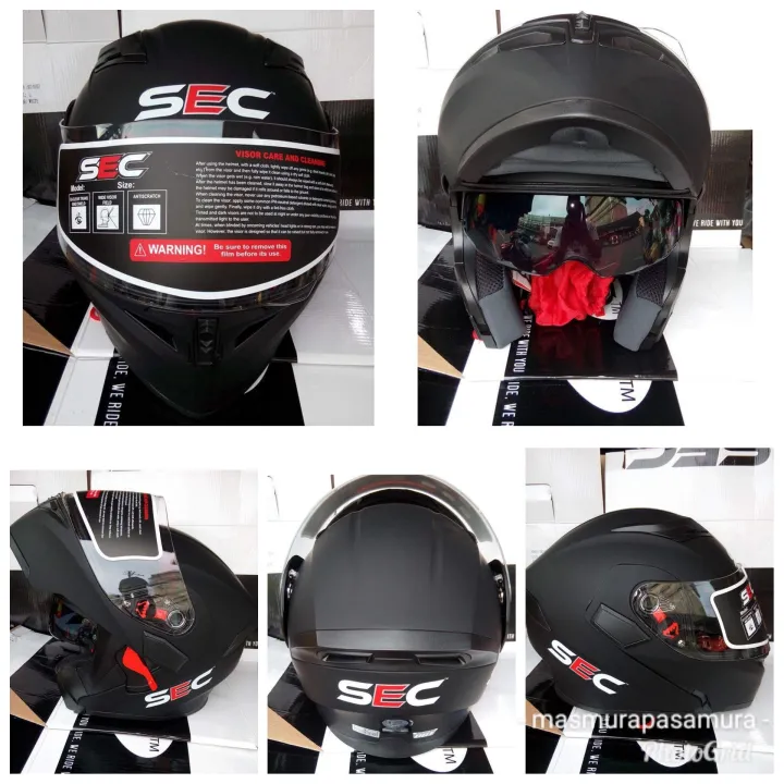 Sec Helmet Modular Dual Visor (New Arrival) | Lazada PH