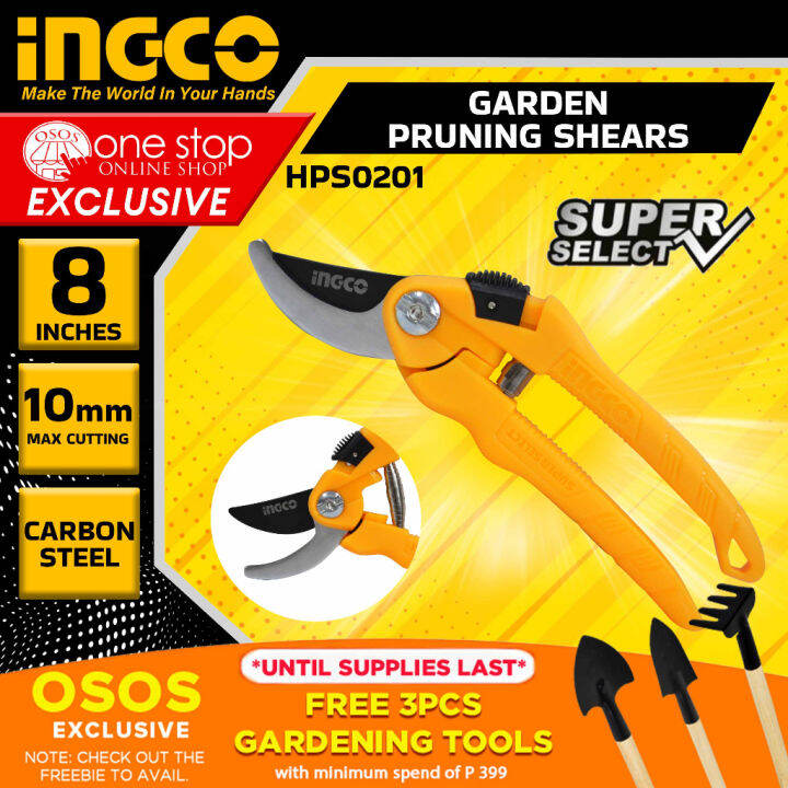 INGCO Original Pruning Shears 8 inch 200mm Aluminum HPS0201•OSOS ...