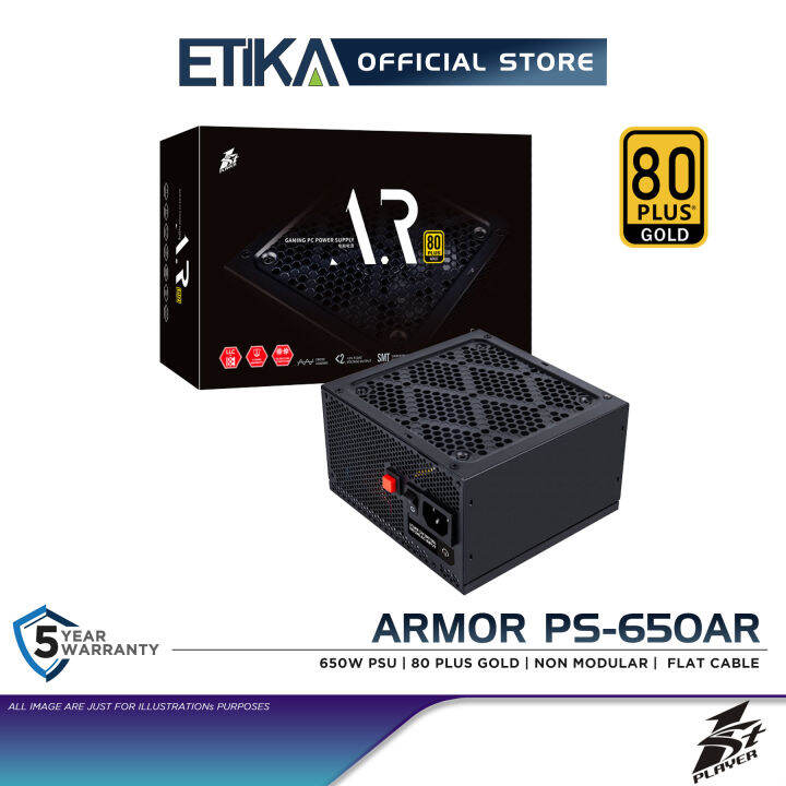 1st Player Armor PS-650AR AR6.5 | 650W Power Supply PSU | 80 Plus Gold ...