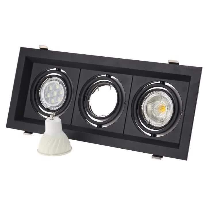 LED Recessed Mount Frame Downlights LED Ceilinlight Three Downlight ...
