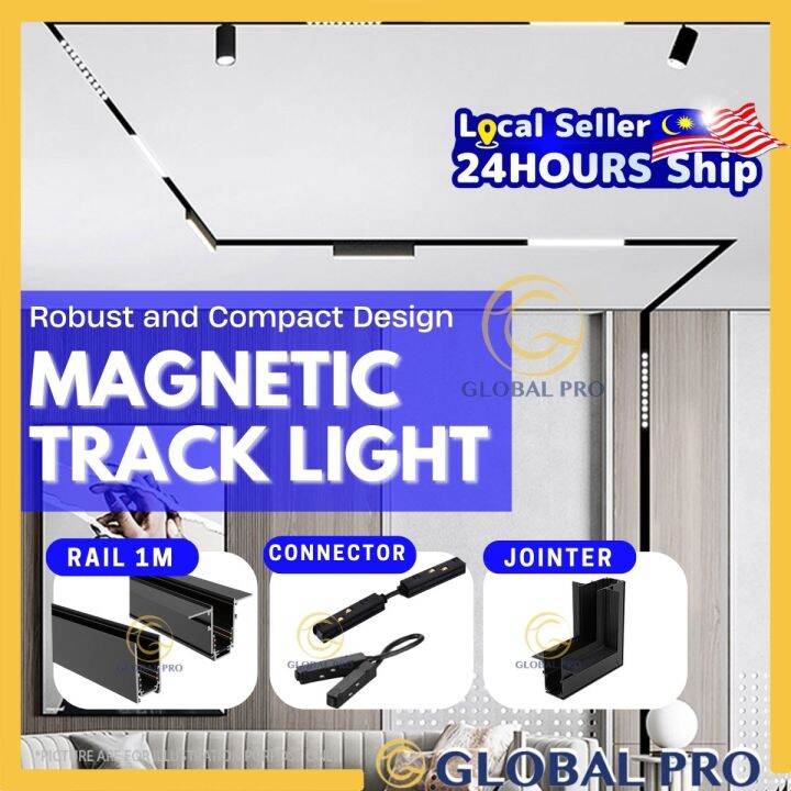 MAGNETIC Track Light System Recessed Magnetic Track Lighting Linear LED ...