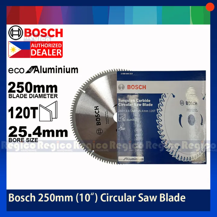 BOSCH 250mm 10" x 120T Eco For Aluminum Circular Saw Blade #44314 Bosch Acc Regico Hardware ...