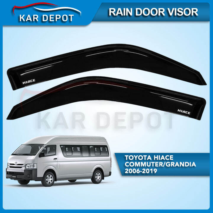 TOYOTA HIACE 2006-2019 Black Rain Visor/Sun Guard Window Visor | Lazada PH
