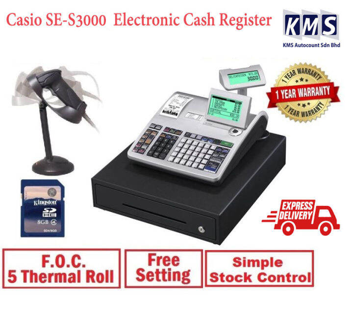 Casio SE-S3000 (Retail stock Control) Electronic Cash Register | Lazada