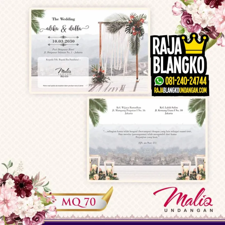 BLANGKO UNDANGAN MALIQ 70 | RAJA UNDANGAN | Lazada Indonesia