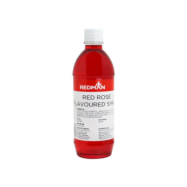 RED ROSE FLAVOURED SYRUP 510ML -Brand: REDMAN- ****(NEXT DAY delivery ...