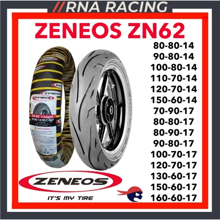 Zeneos ZN62 Motorcycle Tire 14 Rim 17 Rim | Lazada PH