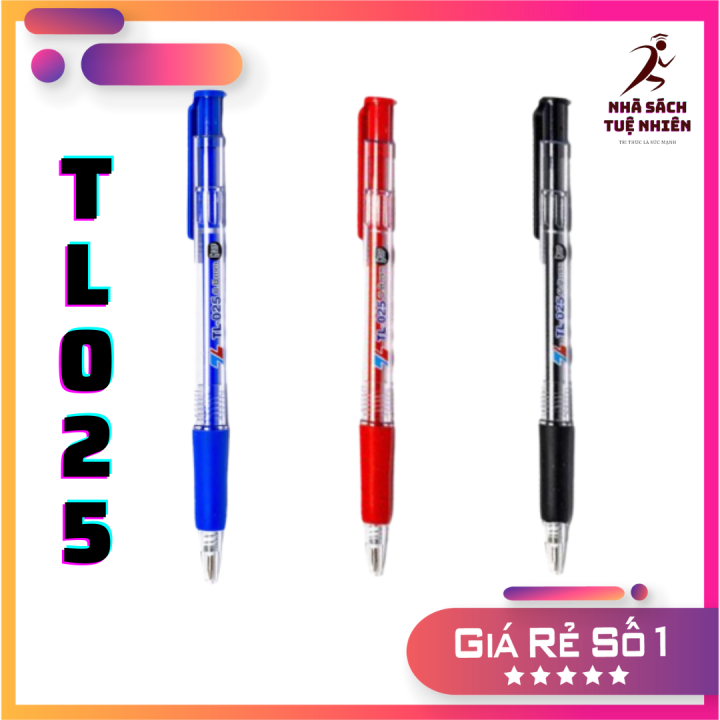 Bút Bi Thiên Long TL 025 Viết bi TL Đủ 3 Màu XANH - ĐỎ - ĐEN CAM KẾT CHÍNH HÃNG | Lazada.vn