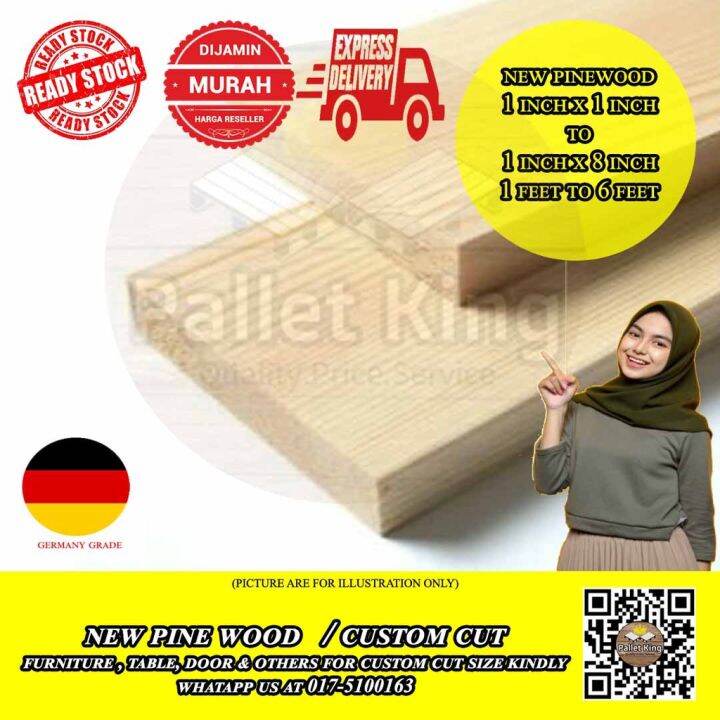 [Ready Stock]⭐Kayu Pine Baru⭐ New Pine Wood | Kayu Perabot | Kayu 1 x 1 ...