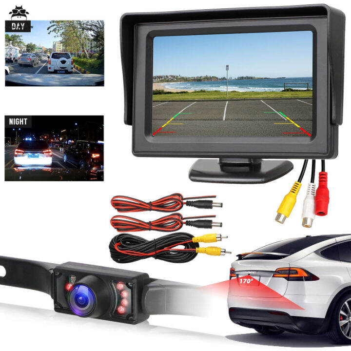 sale 4.3" TFT LCD Display Backup Camera Monitor For Parking Rear View ...