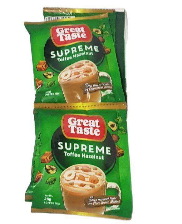 GREAT TASTE SUPREME - Toffee Hazelnut (pack of 30 sachets x 26 grams ...
