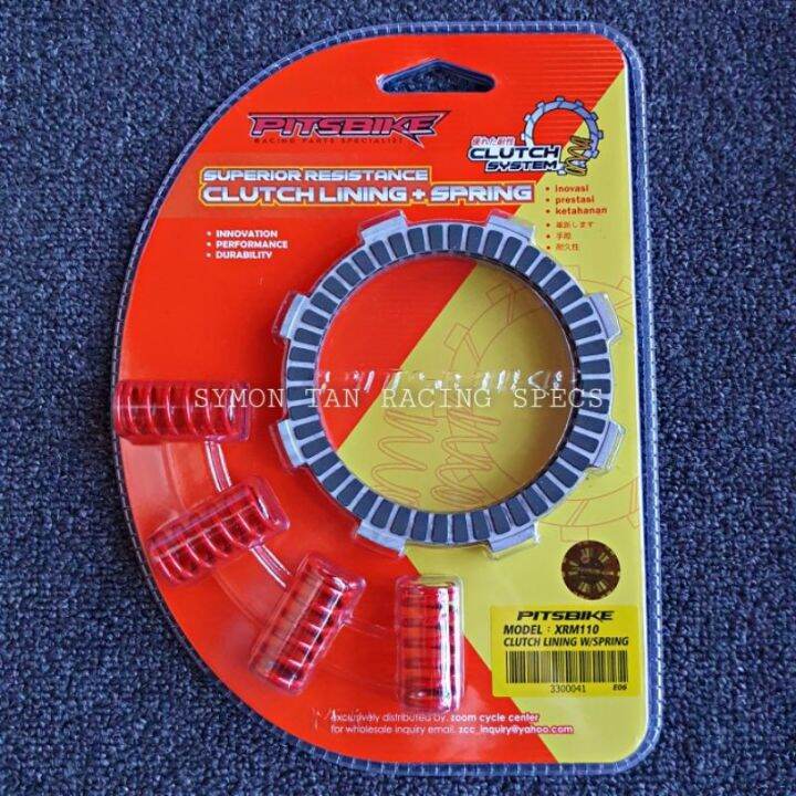PITSBIKE RACING CLUTCH LINING WITH SPRING SET WAVE100 XRM110 | Lazada PH