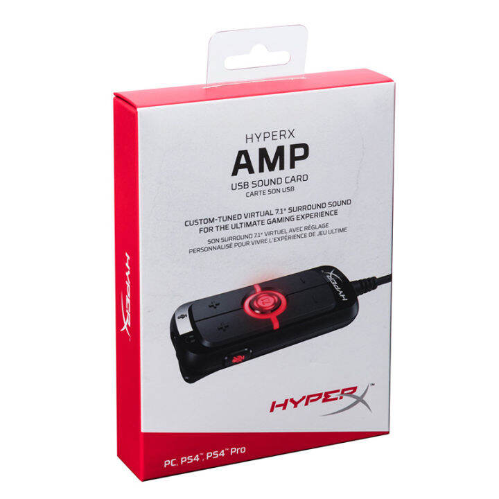 HyperX AMP 7.1แพคเกจที่เรียบง่ายเสมือนเสียงรอบทิศทางเกมการ์ดเสียงการควบคุมระยะไกลในตัว DPS ...