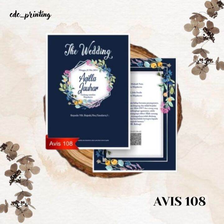 [isi 100 lembar] UNDANGAN PERNIKAHAN AVIS 108-115| UNDANGAN MODERN ...