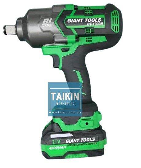 1/2'' DR 3/4'' DR Cordless Impact Wrench Lithium Giant Tools GT1900N GT ...