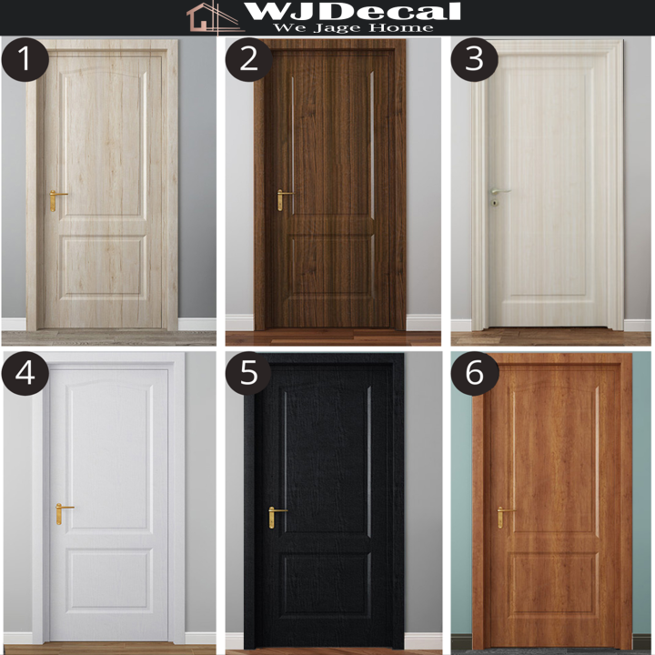 WJDECAL 仿木纹自粘防水门贴纸 210x90cm Wood effect Self-Adhesive Backsplash ...