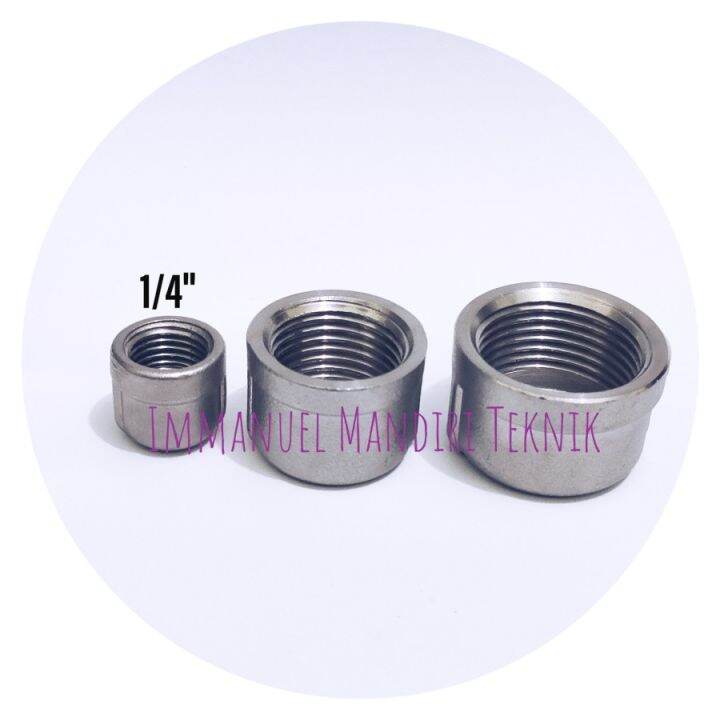 Dop stainless 1/4 / Tutup stainless / Plug drat dalam 1/4 ss304 | Lazada Indonesia