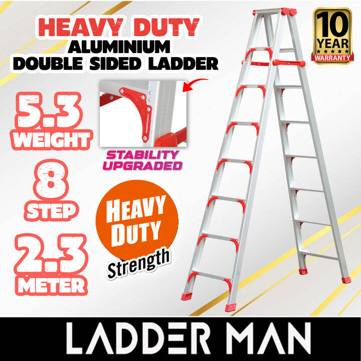 Ladderman Heavy Duty Aluminium Double Sided Ladder Multi Purpose Ladder ...