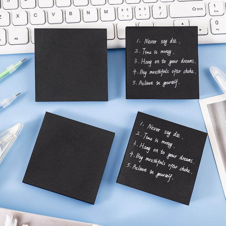 Xinder Creative Pure Black Post-it Notes Student Office Stationery ...