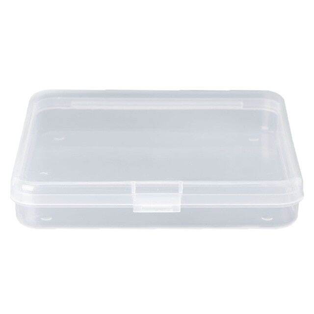 Square Transparent Plastic Jewelry Storage Boxes Beads Crafts Case ...