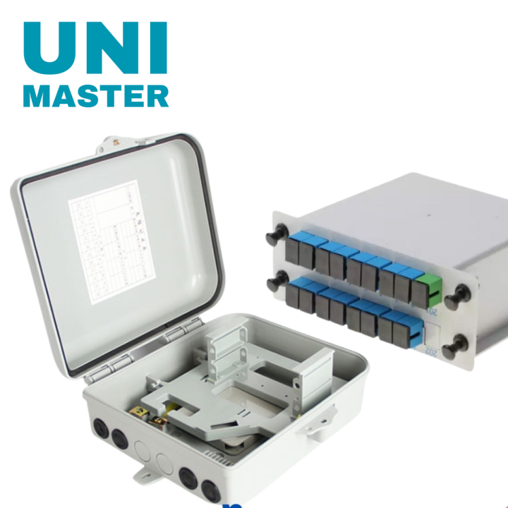 Uni Master 1:16 Fiber Optic PLC Splitter nap Box / 16 core FTTH adapter ...