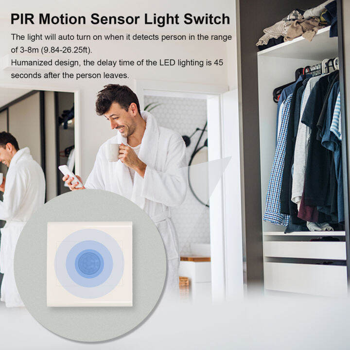 Smart Sensor PIR Sensor Light Switch Live Line in/ out Motion Activated ...