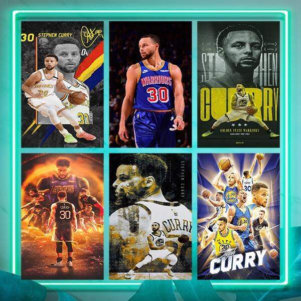 ☁ Stephen Curry Basketball Star Coated Aesthetic Retro Poster Polaroid ...