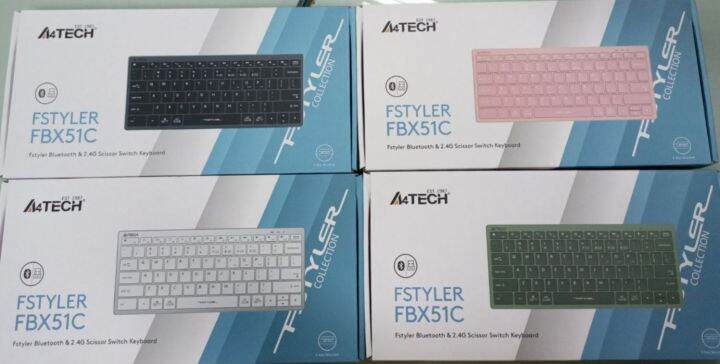 A4Tech Fstyler FBX51C Bluetooth & 2.4G Wireless Keyboard | Lazada PH
