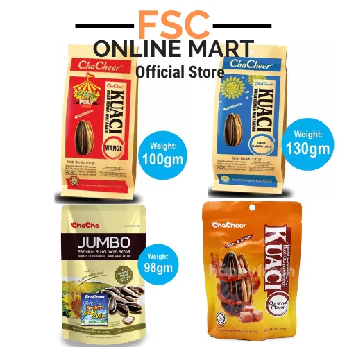 [FSC] Kuaci ChaCheer & ChaCha Sunflower Seed (Buah Bunga Matahari) 98 ...
