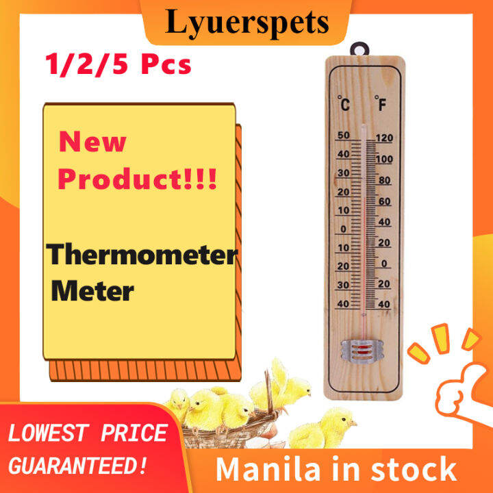 Wooden Thermometer Wooden Indoor Hanging Thermometer with Double Scales ...