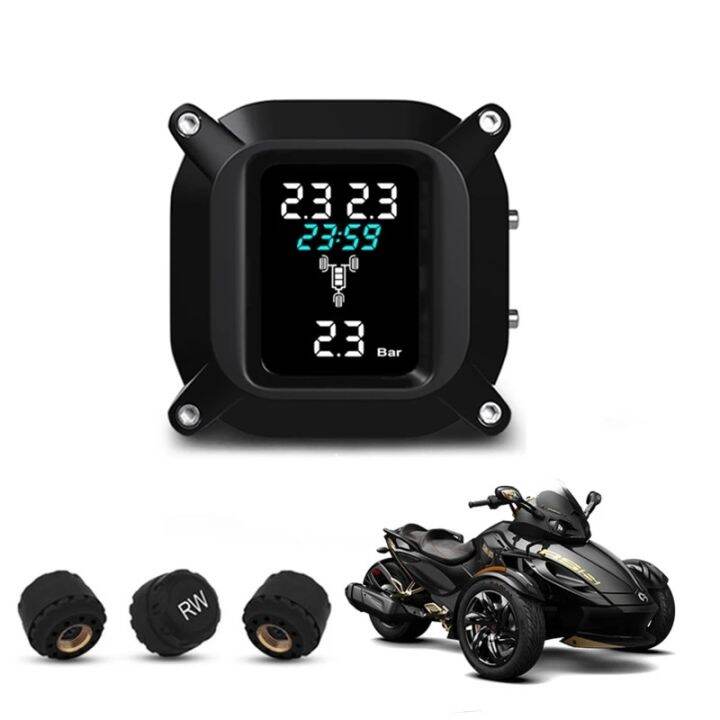 Trikes Motorcycle TPMS Motor Tyre Pressure Tyre Temperature Monitoring ...
