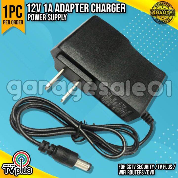 ⚡12V 1A AC/DC Adapter Charger Power Supply For CCTV Security / TV Plus ...
