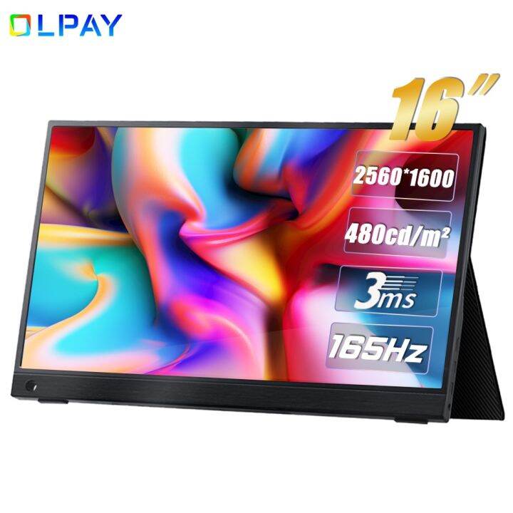 16 Inch 2.5K 165Hz Portable Monitor 16:10 2560*1600 Computer Gaming ...