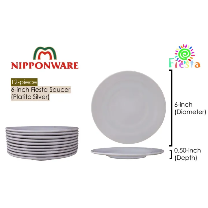 Nipponware 12-piece 6-inch Fiesta Saucer (Platito) | Lazada PH