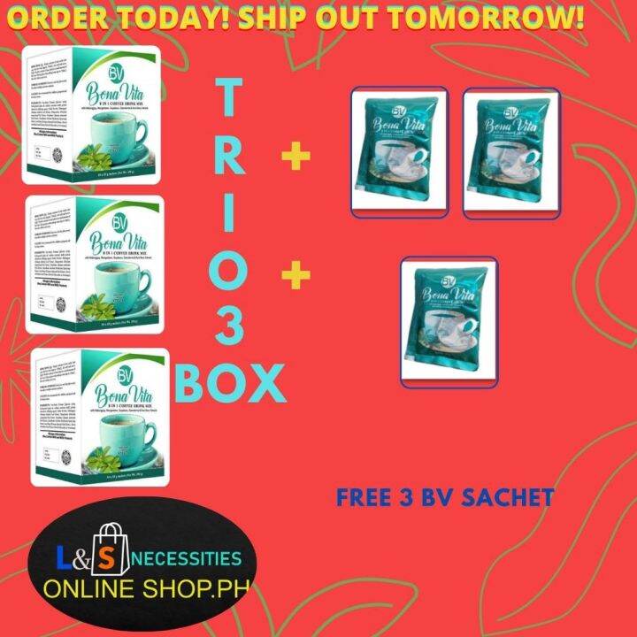 Bonavita 8 in 1 Coffee Trio (3 Boxes 30 Sachets) Free 3 sachet BV | Lazada PH