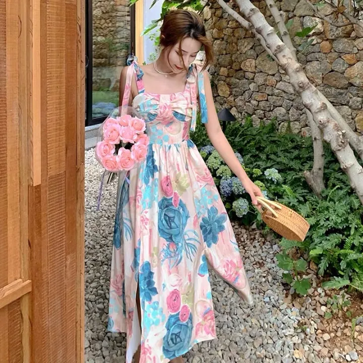 String Strap Floral Maxi Dress #3060 | Lazada PH