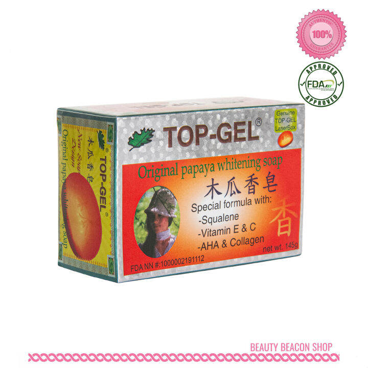 Top Gel Papaya Whitening Soap Soaps 145g | Lazada PH