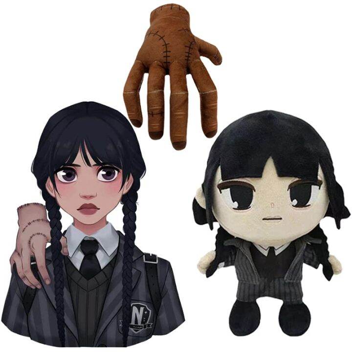 25cm Wednesday Addams Plush Toy The Thing Hand Addams Family Soft ...