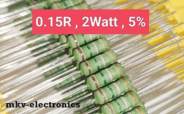 (10ตัว) 0.15R , 0.15โอห์ม 2Watt Metal Oxide Flim Resistor 5% | Lazada.co.th