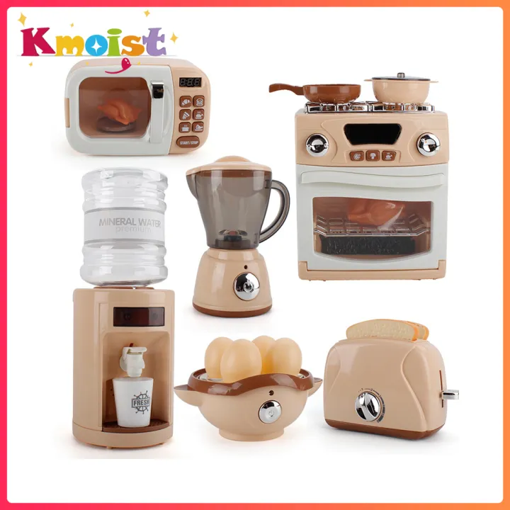 Kmoist เด็กแกล้งของเล่นแบบจำลองไฟฟ้าเตาอบไมโครเวฟในครัวของเล่นเพื่อการศึกษาของขวัญของเล่นเด็ก ...