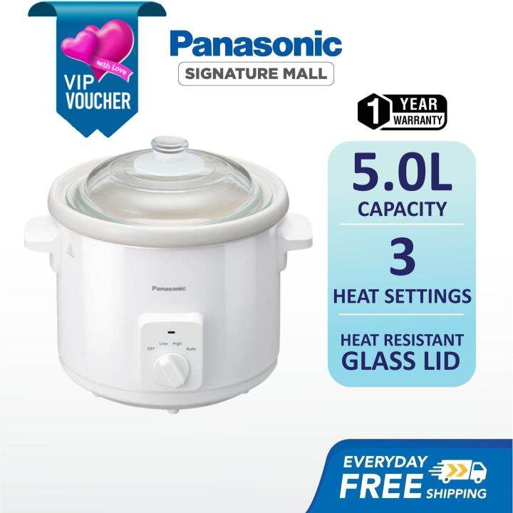 PANASONIC NF-N51A 5.0L SLOW COOKER NF-N51AWSK 3 Temperature Settings ...